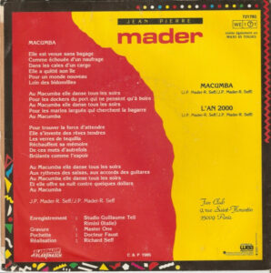 JEAN-PIERRE MADER – Macumba – Histoires des chansons